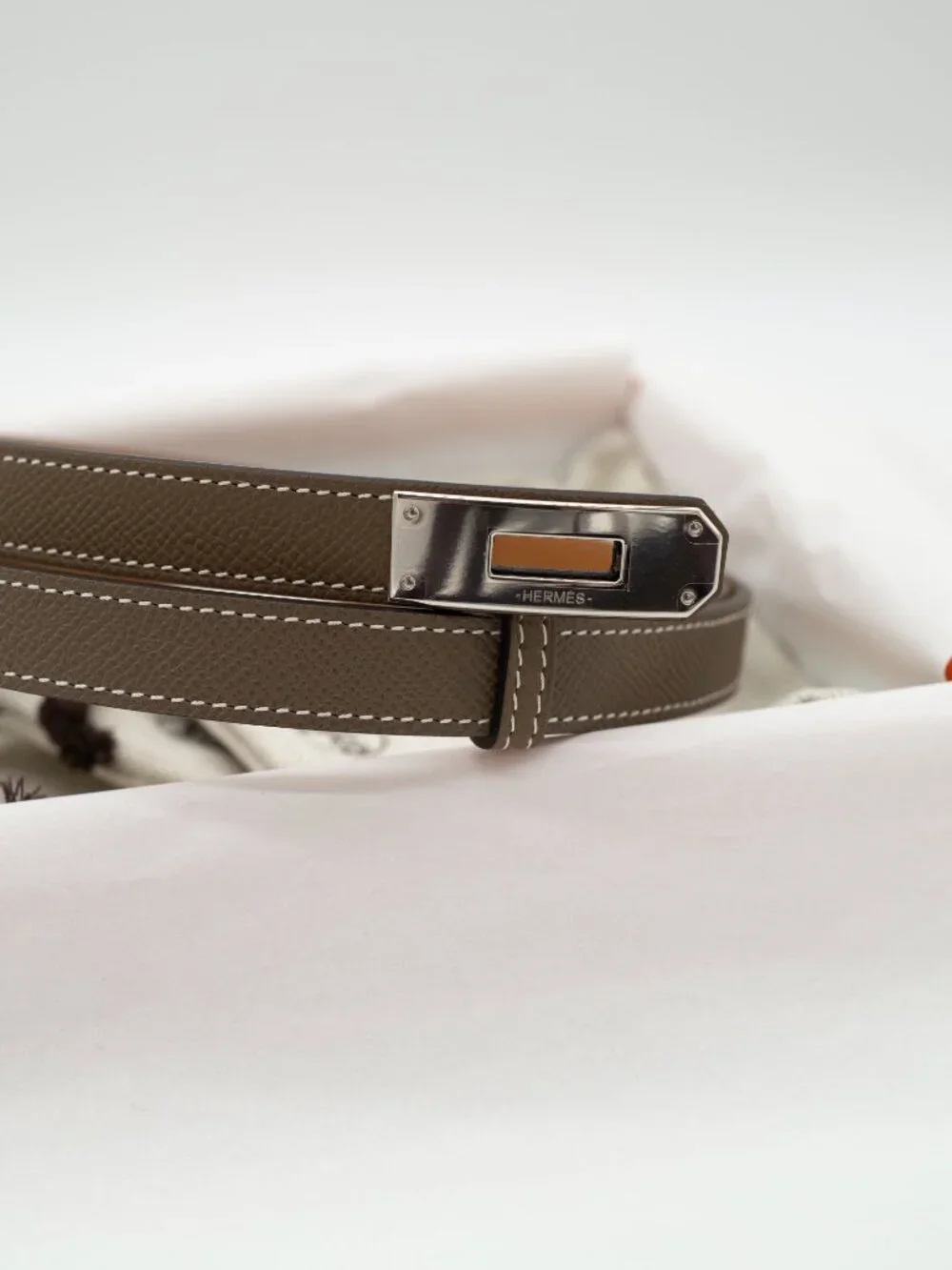 Hermes | Accessories | New Full Set Herms Kelly 8 Belt Etoupe Epsom ...